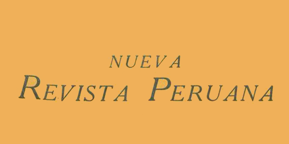 Nueva Revista Peruana (Lima, 1929-1930) – Fuentes Históricas del Perú