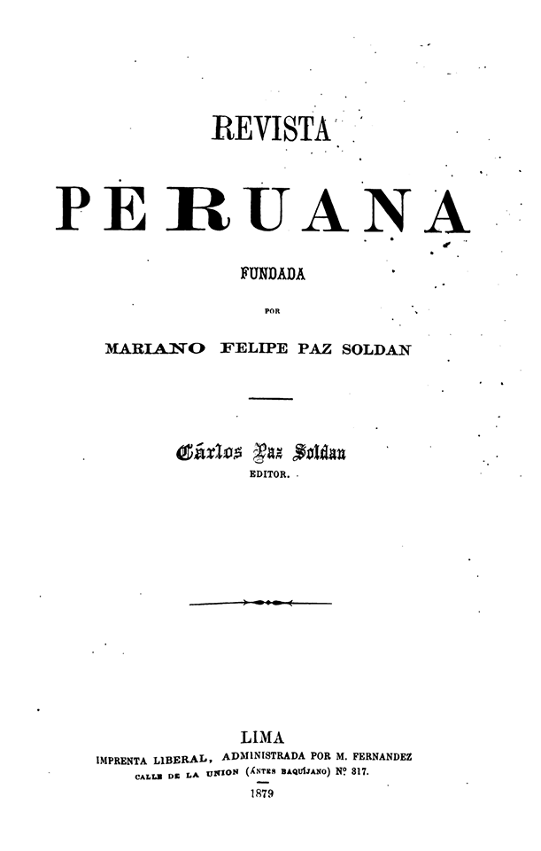 Revista Peruana (Lima, 1879-1880) – Fuentes Históricas del Perú