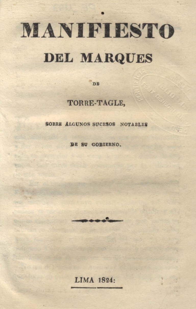 José Bernardo de Tagle «Torre Tagle» (1779-1825) – Fuentes Históricas ...