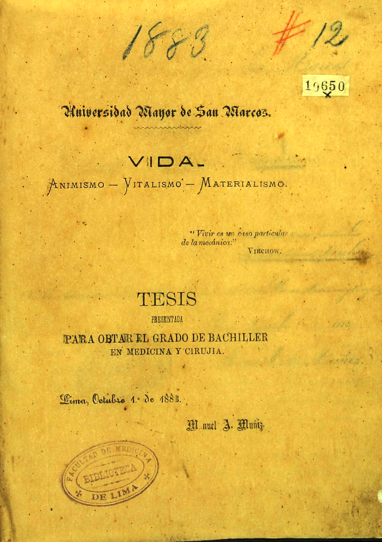 Tesis de la Universidad Nacional Mayor de San Marcos (1768-act ...
